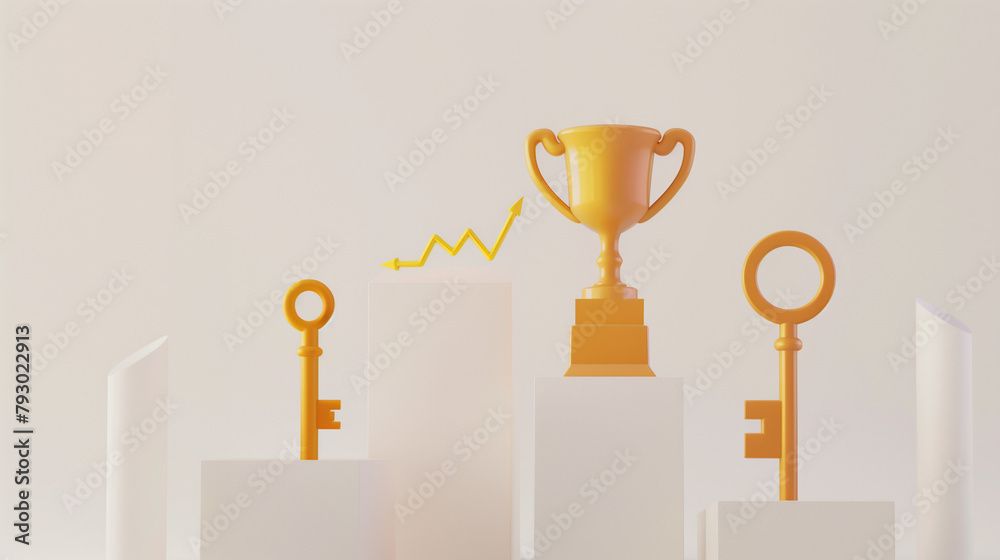 Light bulb, rocket, and gear icons represent creativity, ambition, and ...