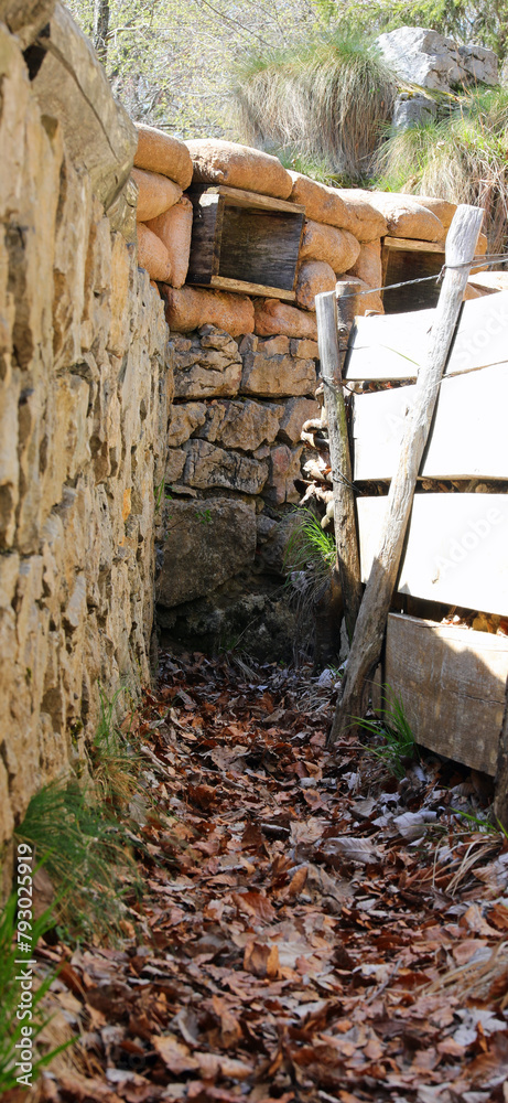 narrow trench on the front of the battlefield used during the War where ...
