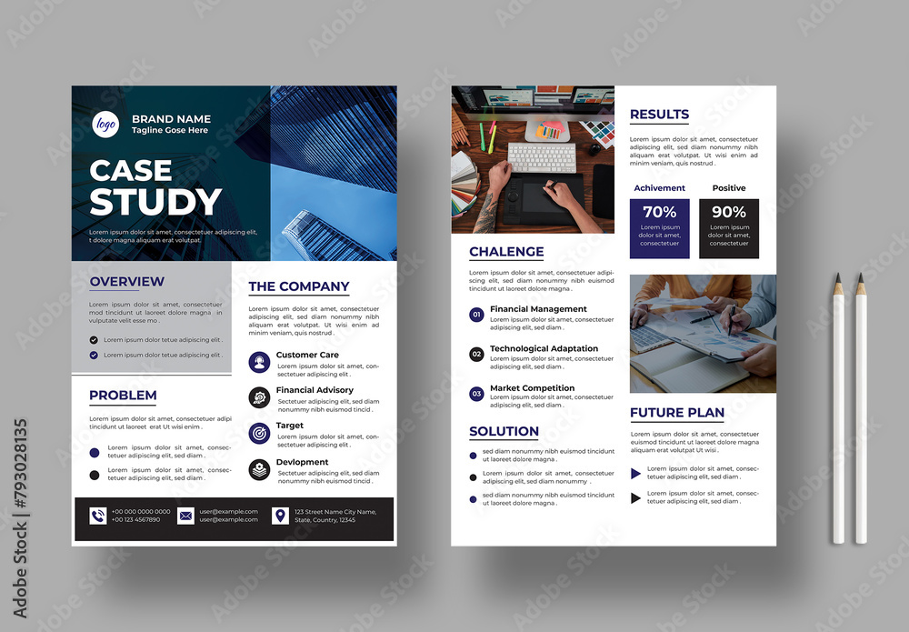 Business Case Study Layout Stock Template | Adobe Stock
