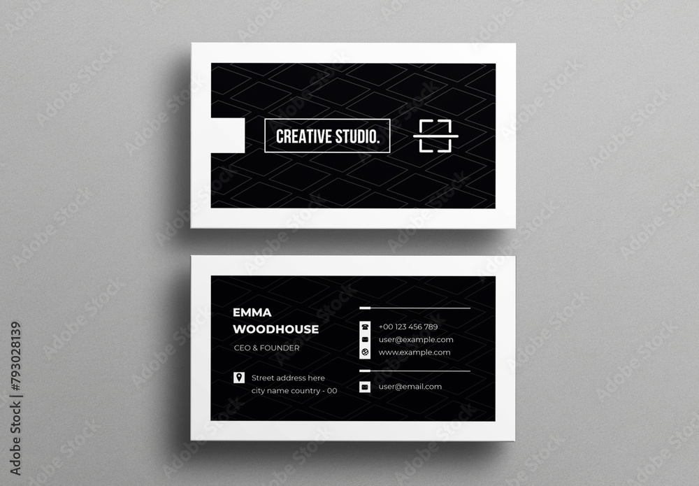 Business Card Template Layout Design Stock Template | Adobe Stock