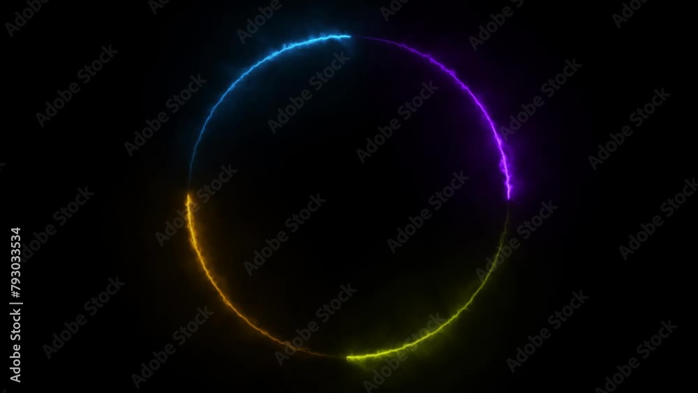 Abstract background blue red green yellow spectrum fluorescent light ...