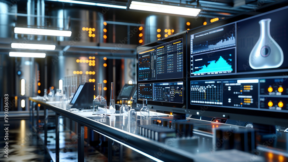 Detailed visualization of a biotech lab using machine learning to ...