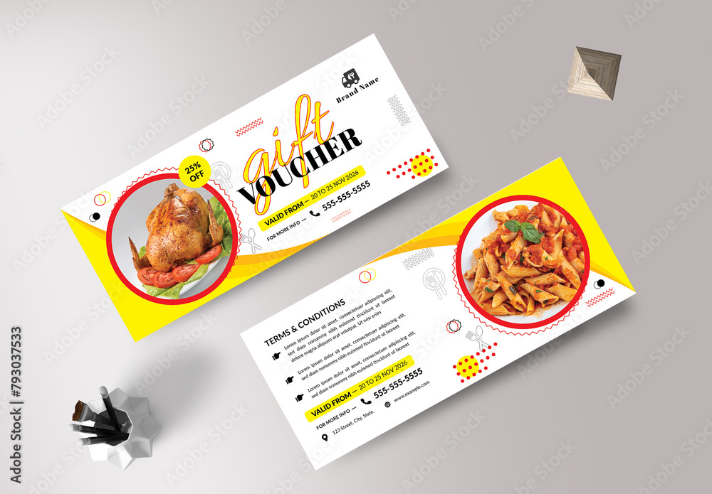 Gift Voucher Design Template Stock Template | Adobe Stock