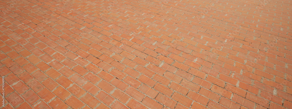 Concept or conceptual vintage or grungy brown background of bare brick ...