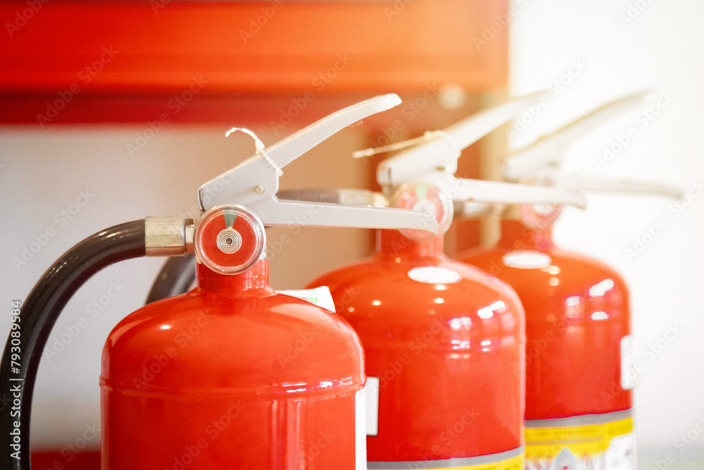 Engineer check fire suppression system,check fire extinguisher tank in ...