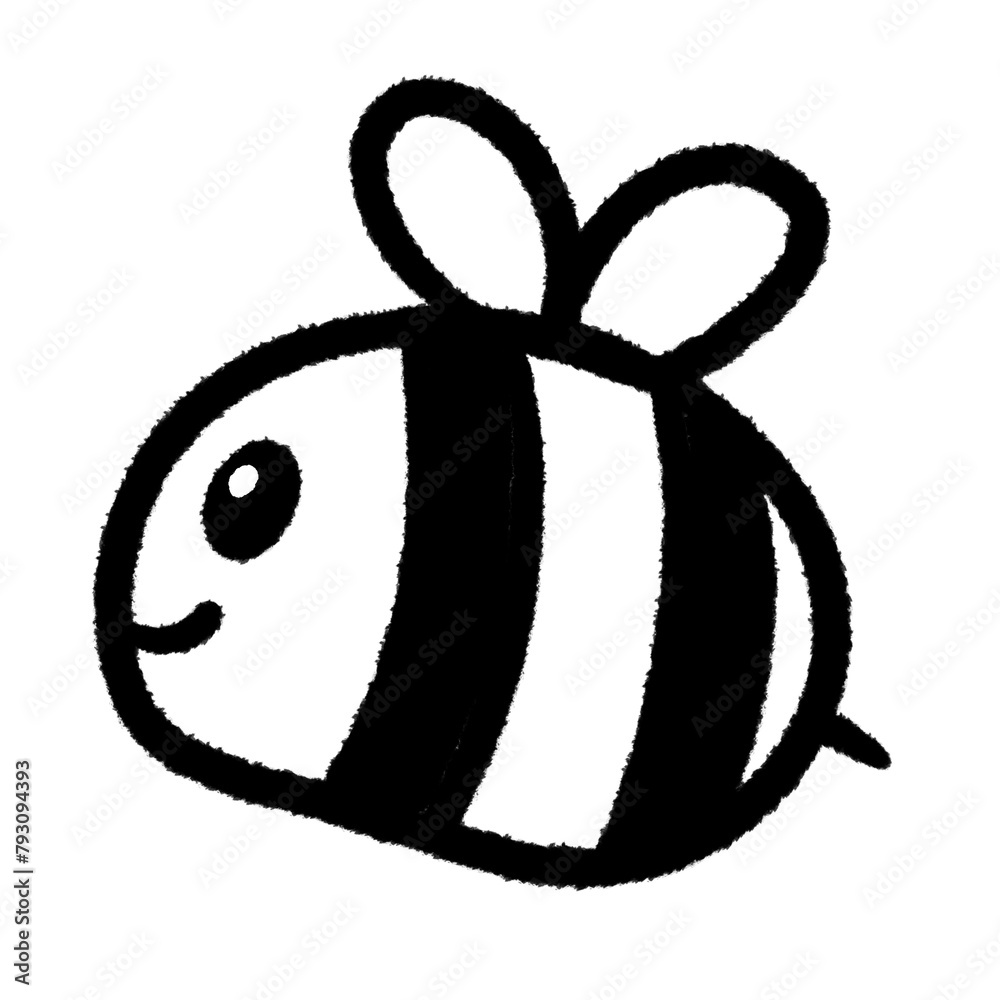 bee, cartoon, png cartoon, doodle, handdraw, design, charactor, cute ...