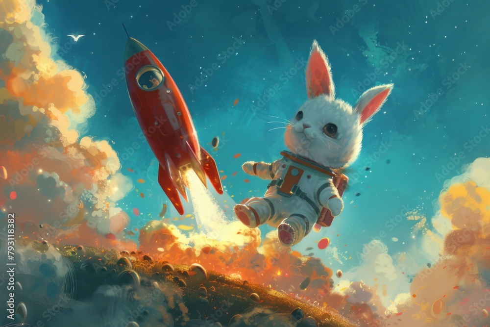 Easter surprises abound as our bunny astronaut embarks on a cosmic ...