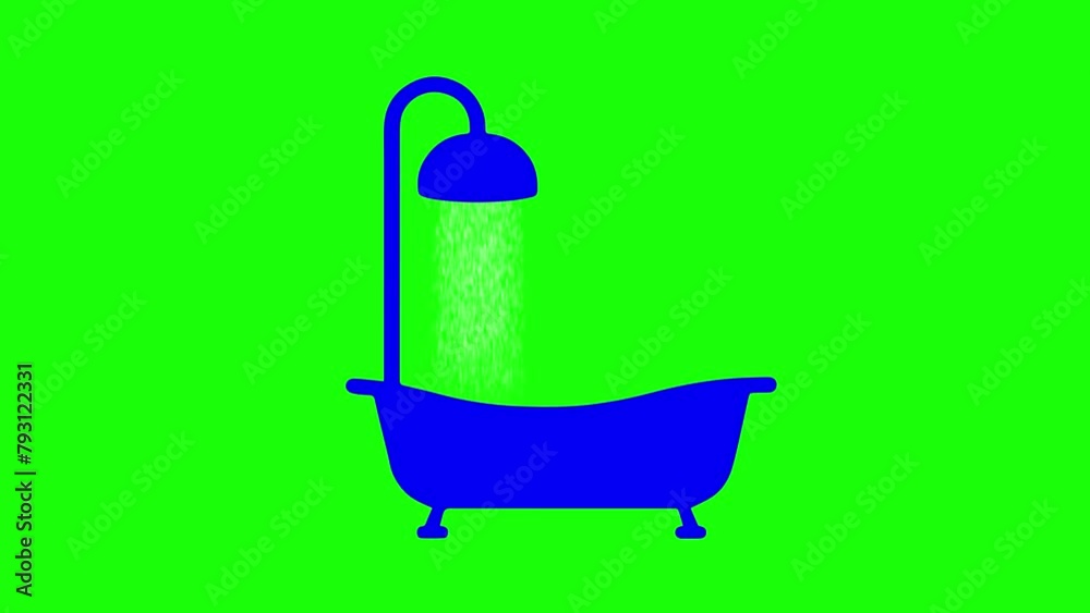 Contemporary Bathroom Interior Design with Green Screen - Animated ...