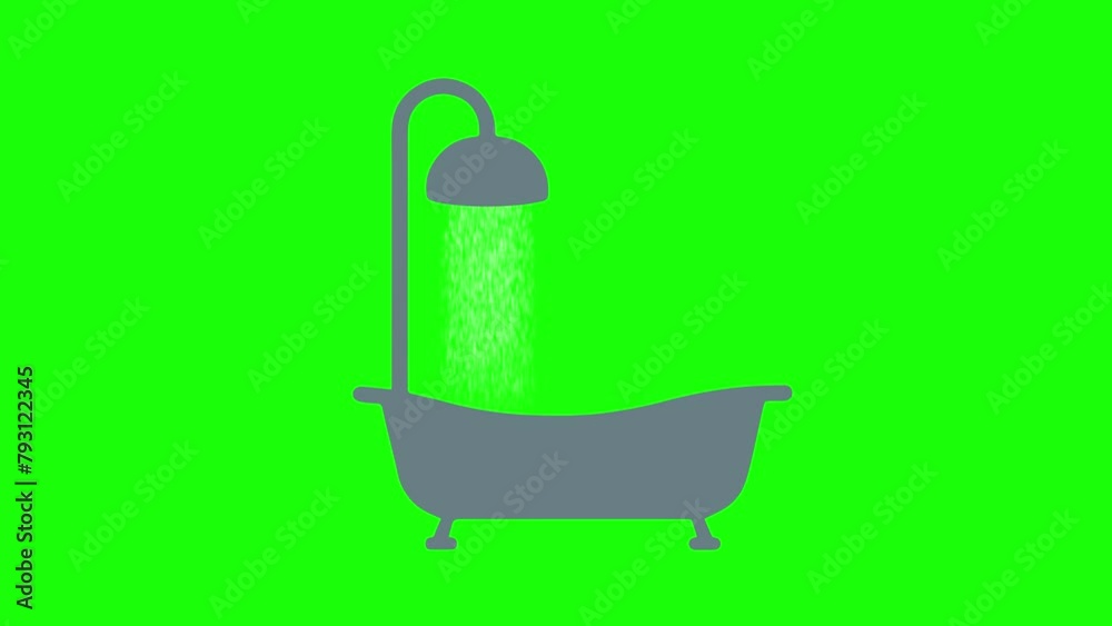Contemporary Bathroom Interior Design with Green Screen - Animated ...