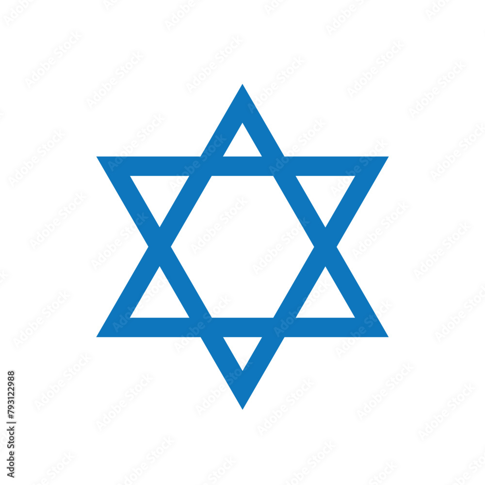 Jewish Israeli religious symbol. David judaism star icon logo. Israel ...