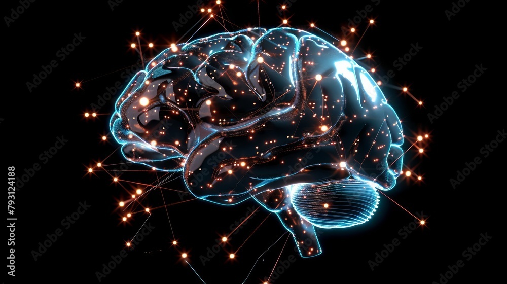 Depict a visual representation of memory recall and storage in the ...