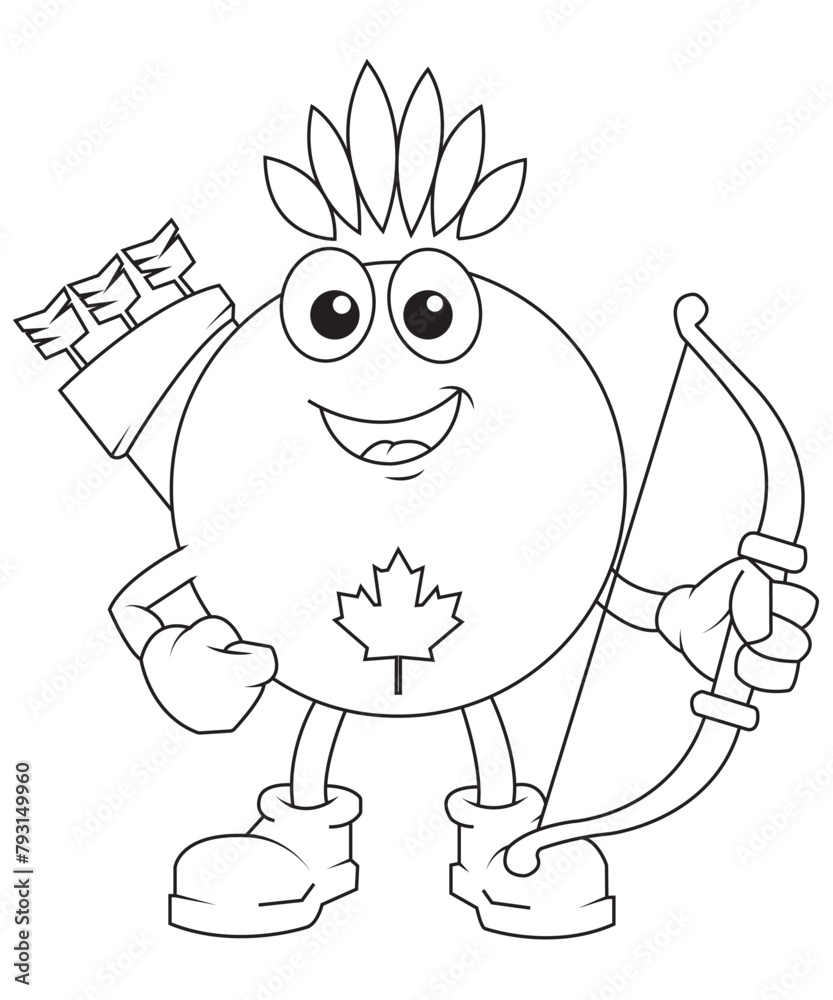 Canadian flag coloring page illustration / Canada symbol coloring page ...