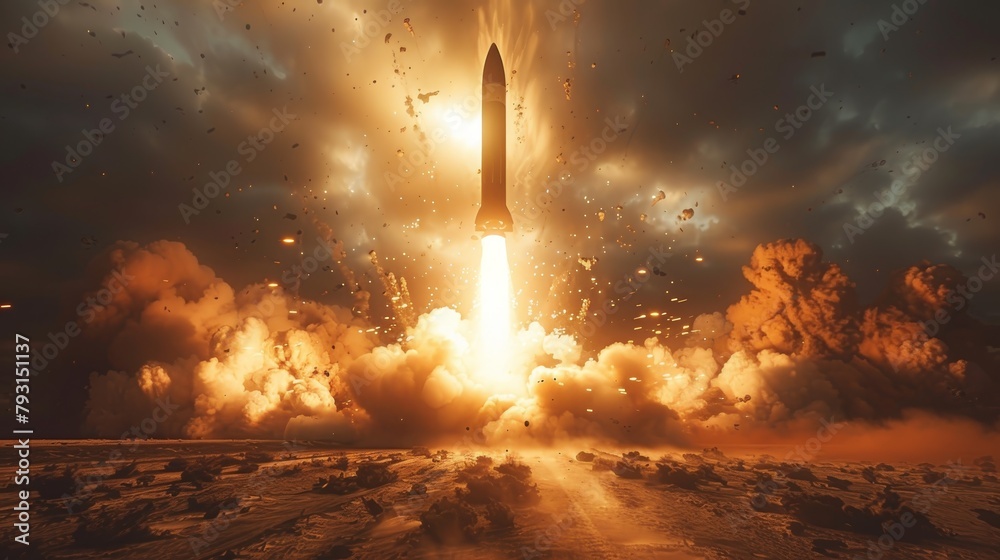 Rapid hypersonic missile launch from mobile launcher, demonstrating ...