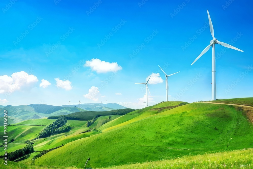 Whirl of Sustainability: A serene wind farm harmonizing with the ...