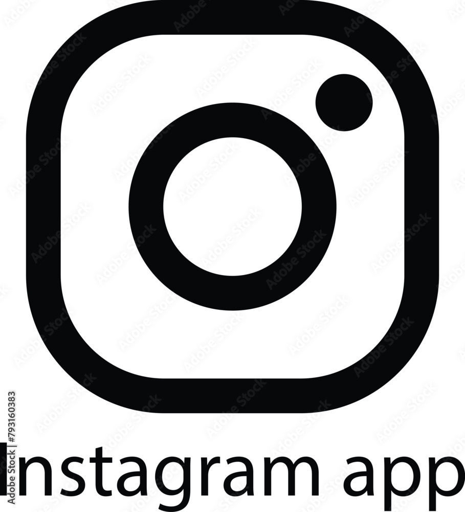 Instagram logo mobile app icon. New social media platform. New social ...