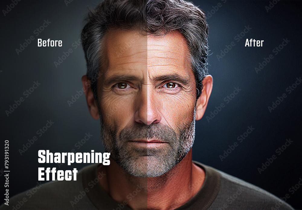 Sharpening Photo Effect Stock Template | Adobe Stock