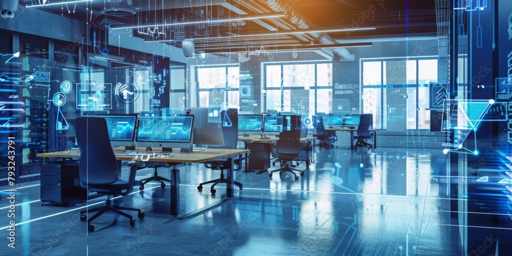 Global Cyber Command Center: Futuristic Control Room with Advanced ...