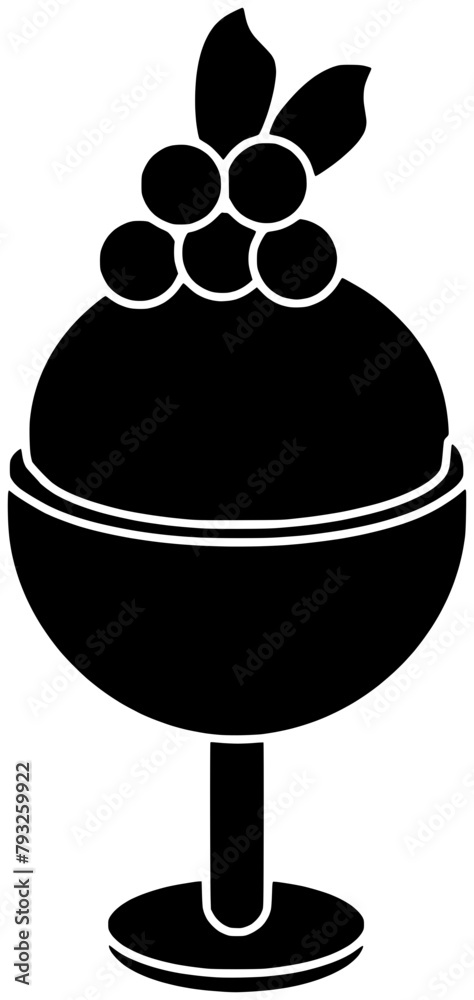 chocolate illustration parfait silhouette ice logo cream icon scoop ...