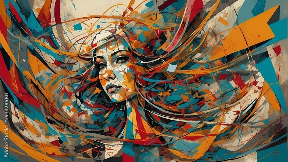 an abstract image depicting the tumultuous and disorganized state a ...