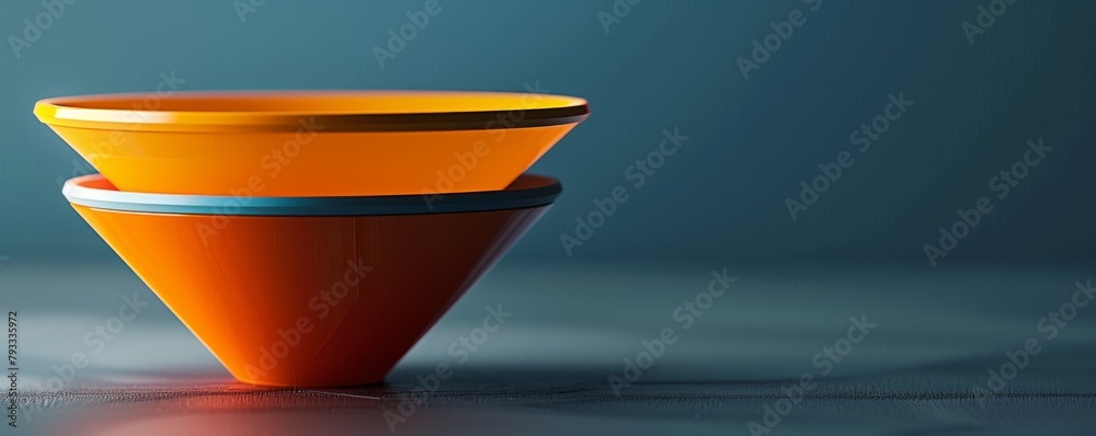 Visual representation of a funnel chart illustrating customer journey ...