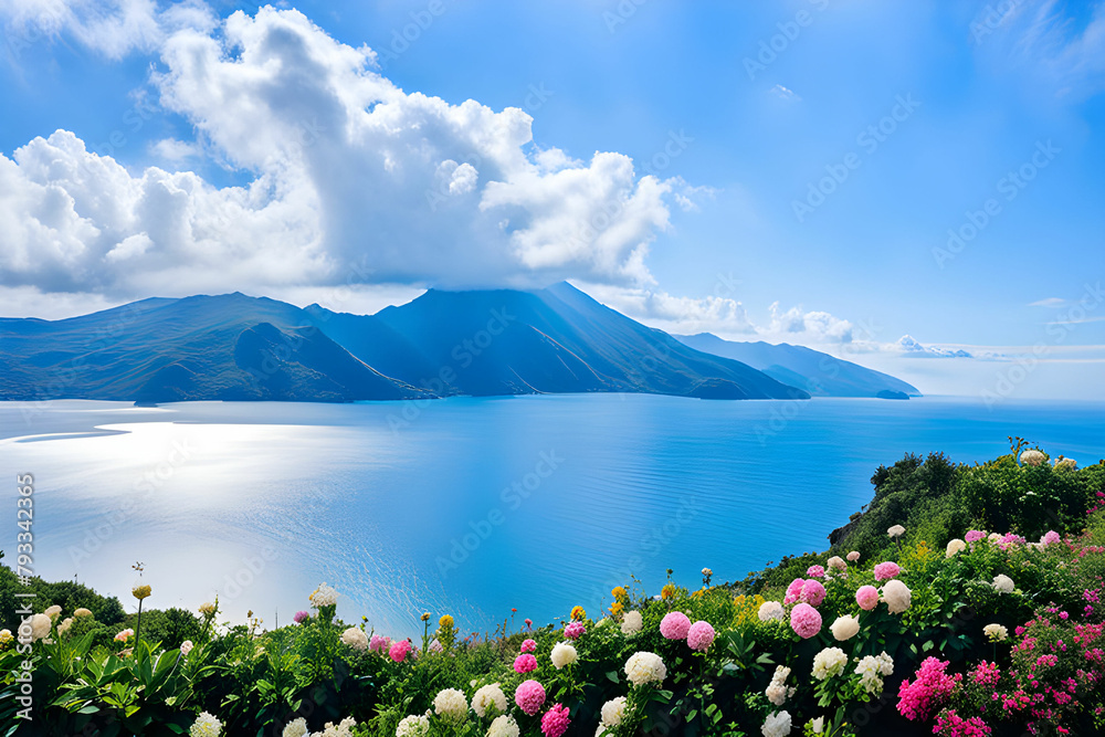 pastel colors tranquility nature blue sky Soft light color quiet sight ...
