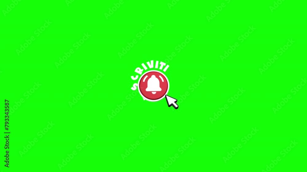 Subscribe like and bell click 3D animation 4K video with transparency ...