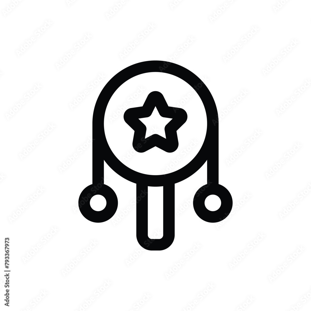 Simple Rattle Drum icon. The icon can be used for websites, print ...