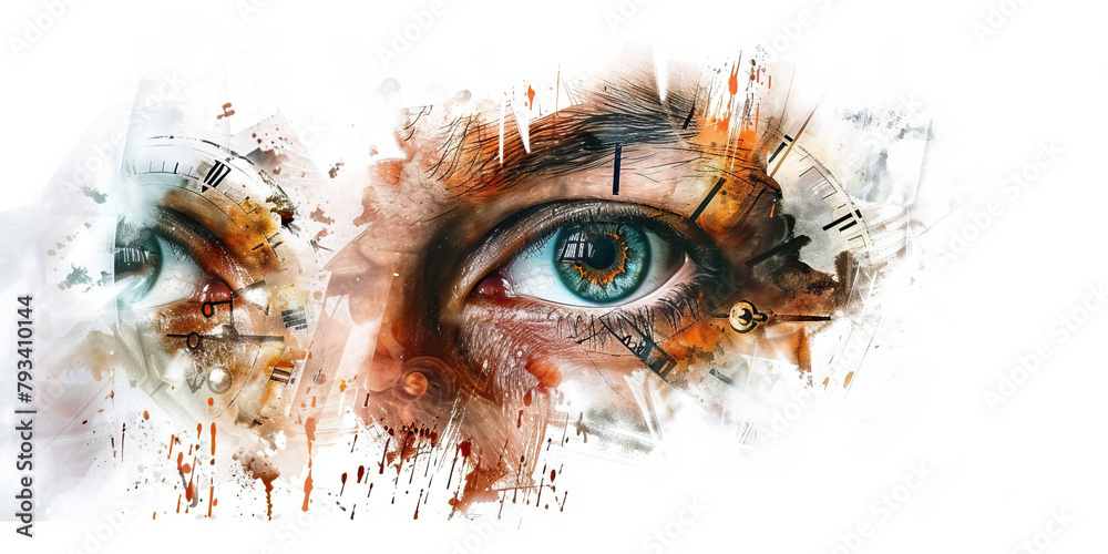 Sleep Deprivation: The Clock and Heavy Eyes - Visualize a clock ticking ...