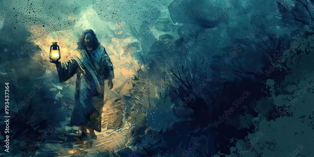Guide: The Lantern and Narrow Path - Imagine Jesus holding a lantern ...