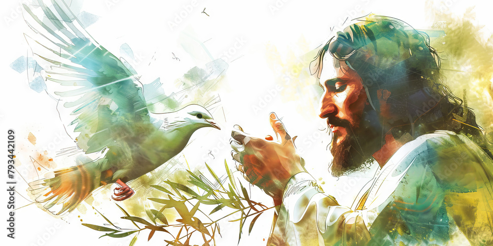 Prince of Peace: The Dove and Olive Branch - Picture Jesus with a dove ...