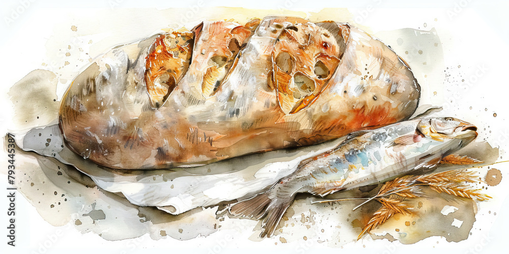 Bread of Life: The Loaf of Bread and Fish - Imagine Jesus with a loaf ...