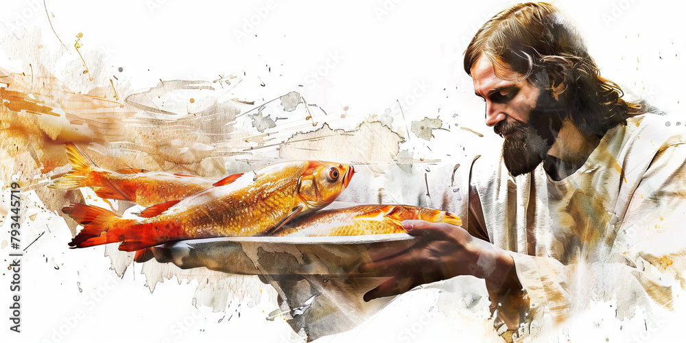 Bread of Life: The Loaf of Bread and Fish - Imagine Jesus with a loaf ...