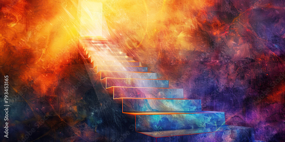 Enlightenment: The Ascending Staircase and Radiant Light - Visualize an ...