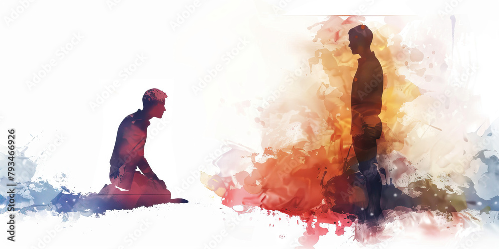 Solace in Prayer: The Kneeling Figure and Comforting Light - Visualize ...