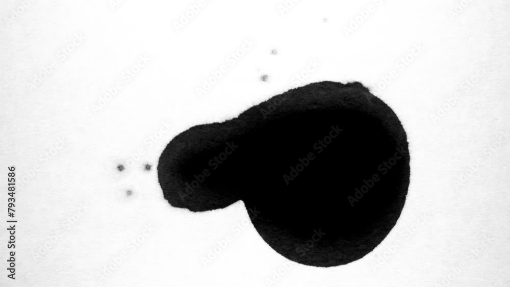 ink transition splatter blot spreading left to right turbulent moving ...