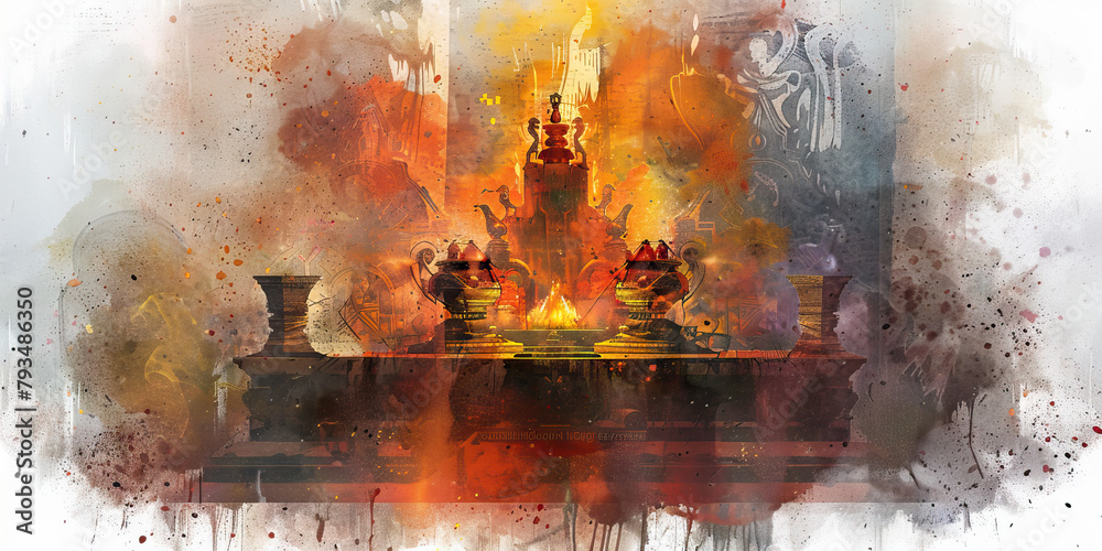 Sacrifice: The Altar and Offerings - Visualize an altar with offerings ...