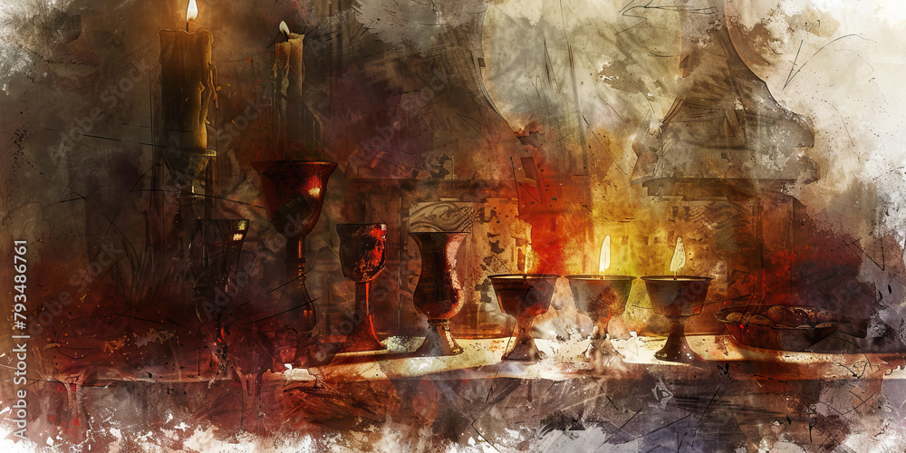 Sacrifice: The Altar and Offerings - Visualize an altar with offerings ...