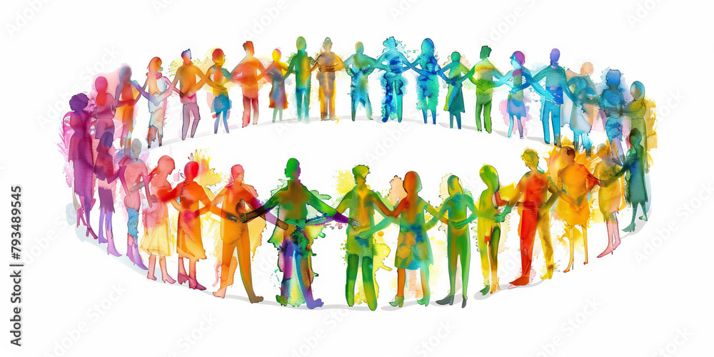 Community Support: The Circle of People and Embracing Arms - Visualize ...