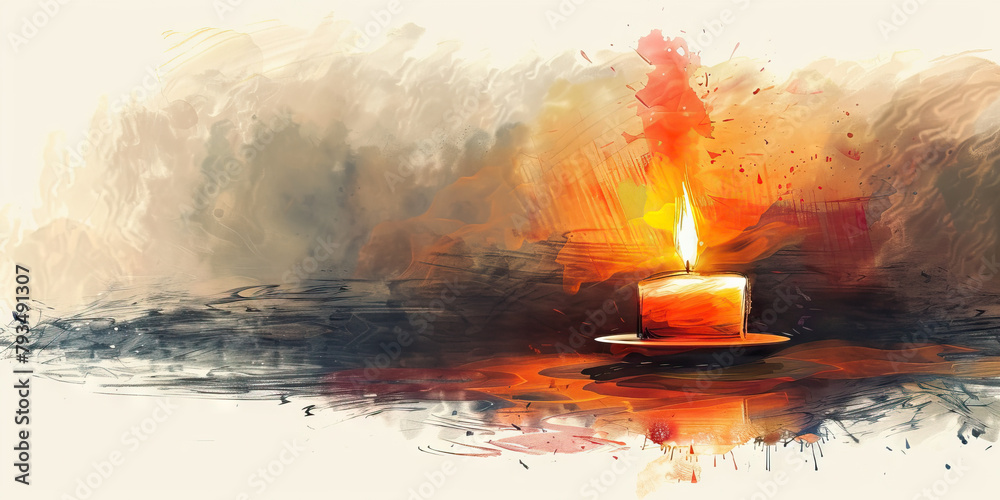 Rituals of Mourning: The Candle and Flickering Flame - Imagine a candle ...