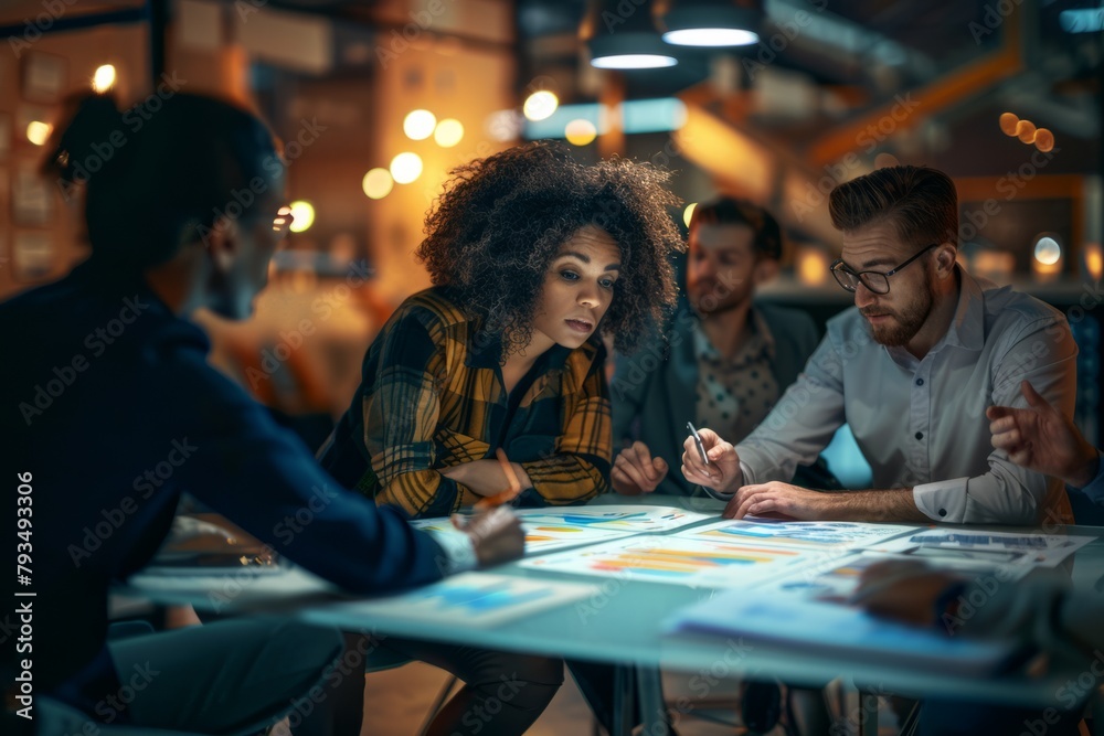Professional Photography of a group of consultants collaborating on a ...
