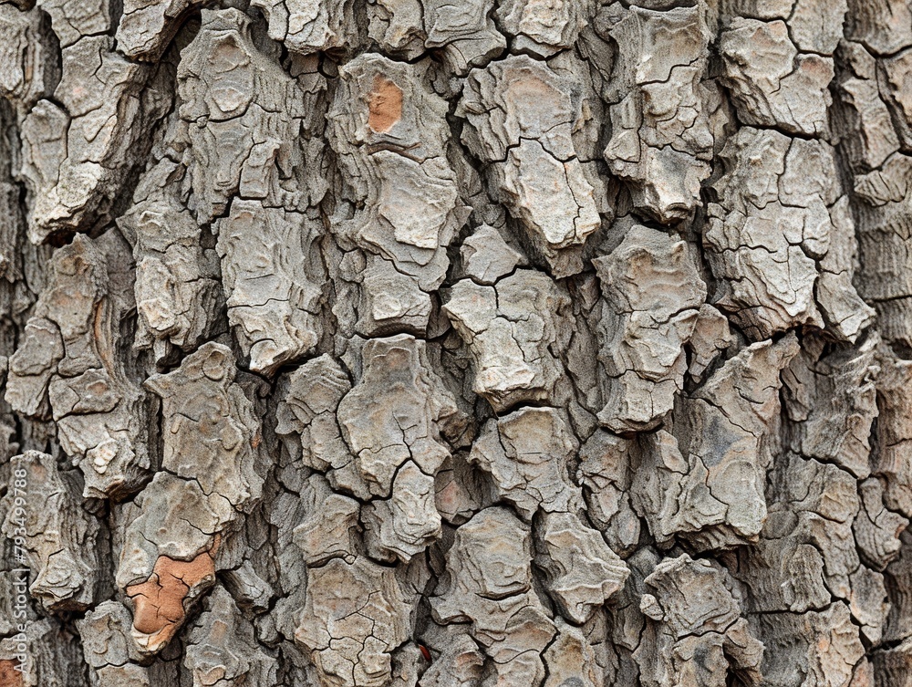 Detailed and tactile tree bark texture reveals natural patterns and ...