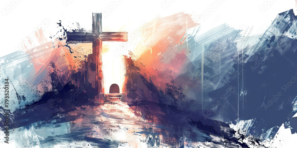 Salvation: The Cross and Open Tomb - Visualize the cross with an open ...