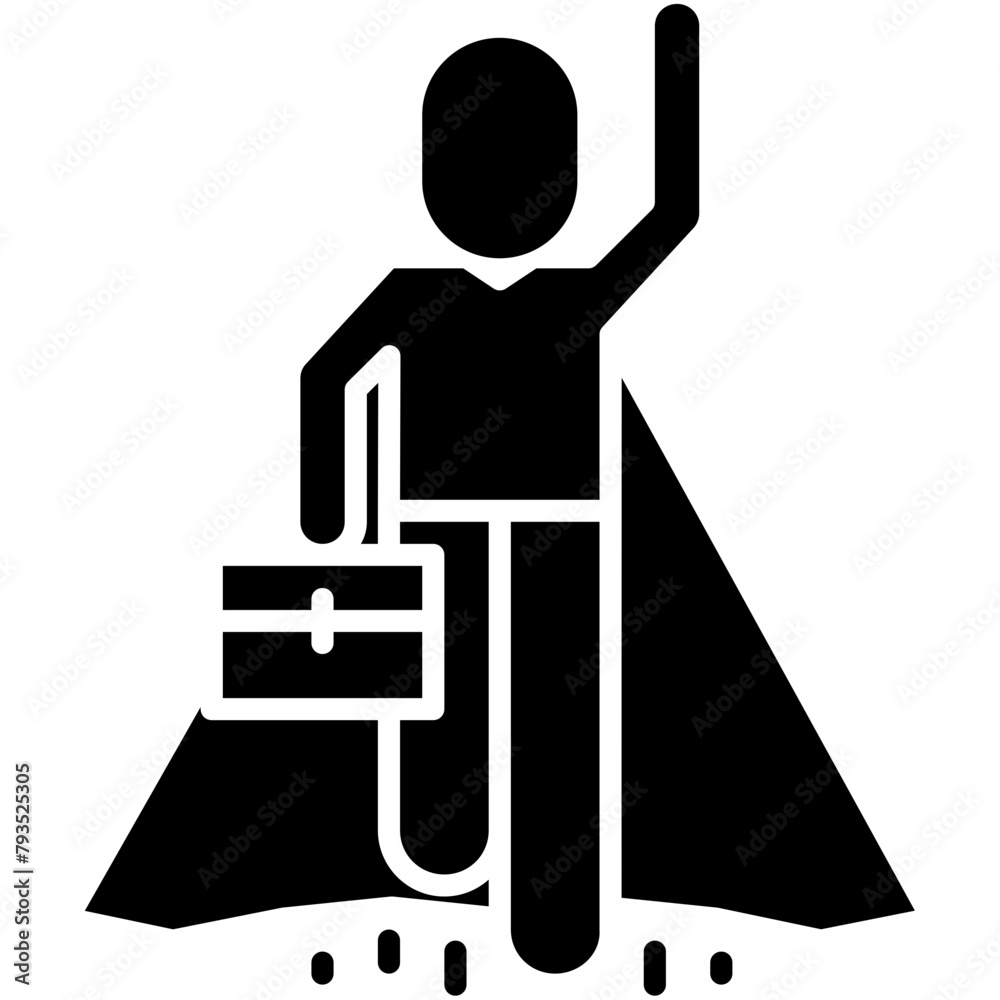 Career Development Icon. Person Growth Progress Pictogram Graphic ...