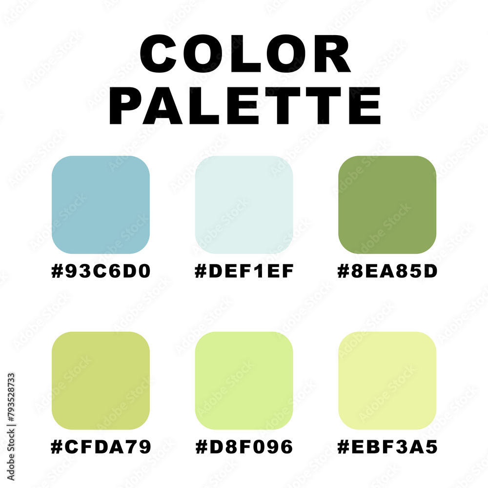 Vector illustration with palette. Color matching palette. Fashion Trend ...