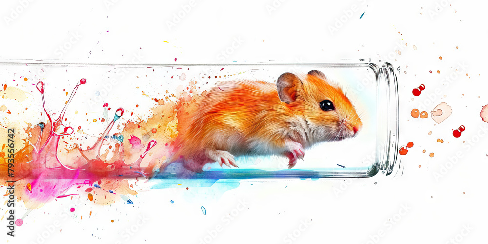 Chemical Reaction: The Animal in Beaker and Chemical Environment ...