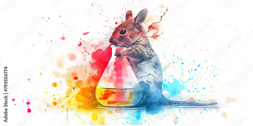 Chemical Reaction: The Animal in Beaker and Chemical Environment ...