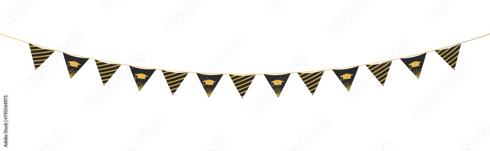 Flag ornaments for happy graduation celebrations at universities ...