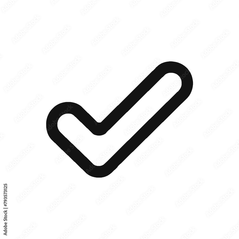 Check Mark Symbol Vector Graphic with Transparent Background, Check ...