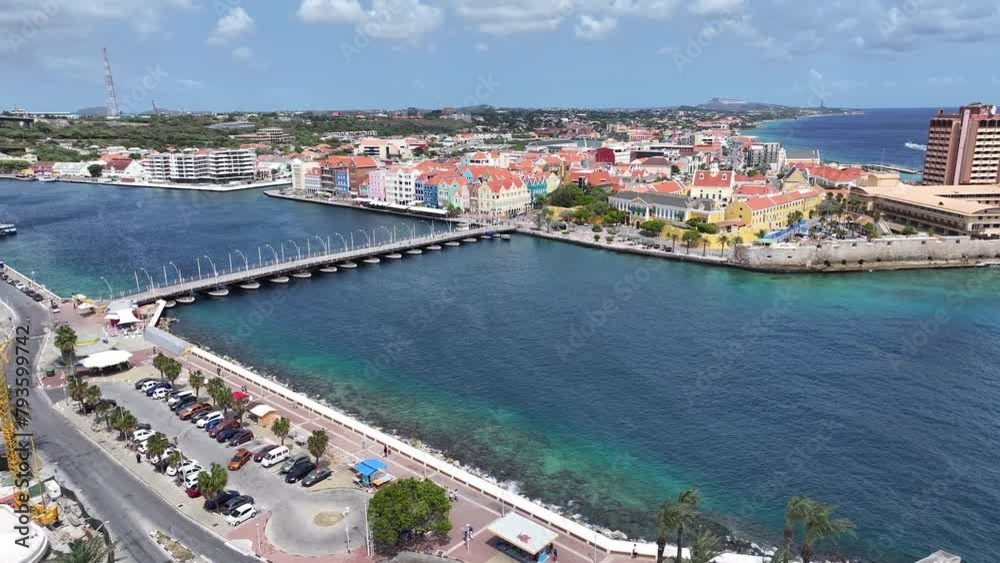 Curacao Skyline At Punda In Willemstad Curacao. Caribbean Island ...