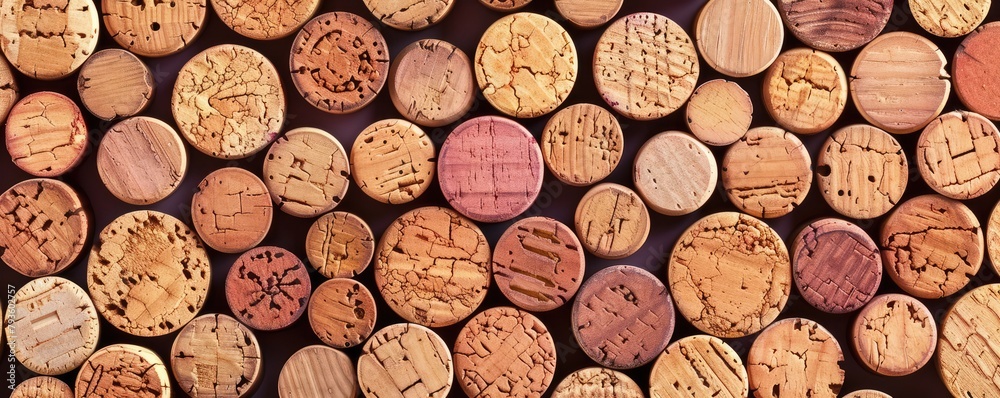 various wine corks in a multitude of colors, showcasing diversity and ...